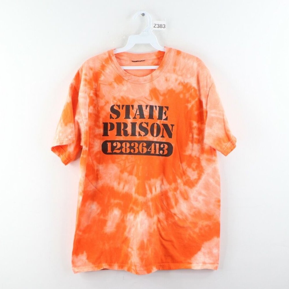 Vintage Streetwear State Prison Acid Wash T-Shirt - Gem